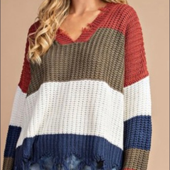 ee:some | Sweaters | Stunning Knit Distressed Sweater | Poshmark